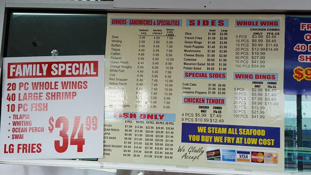 Menu at METRO FISH & SEAFOOD restaurant, Detroit