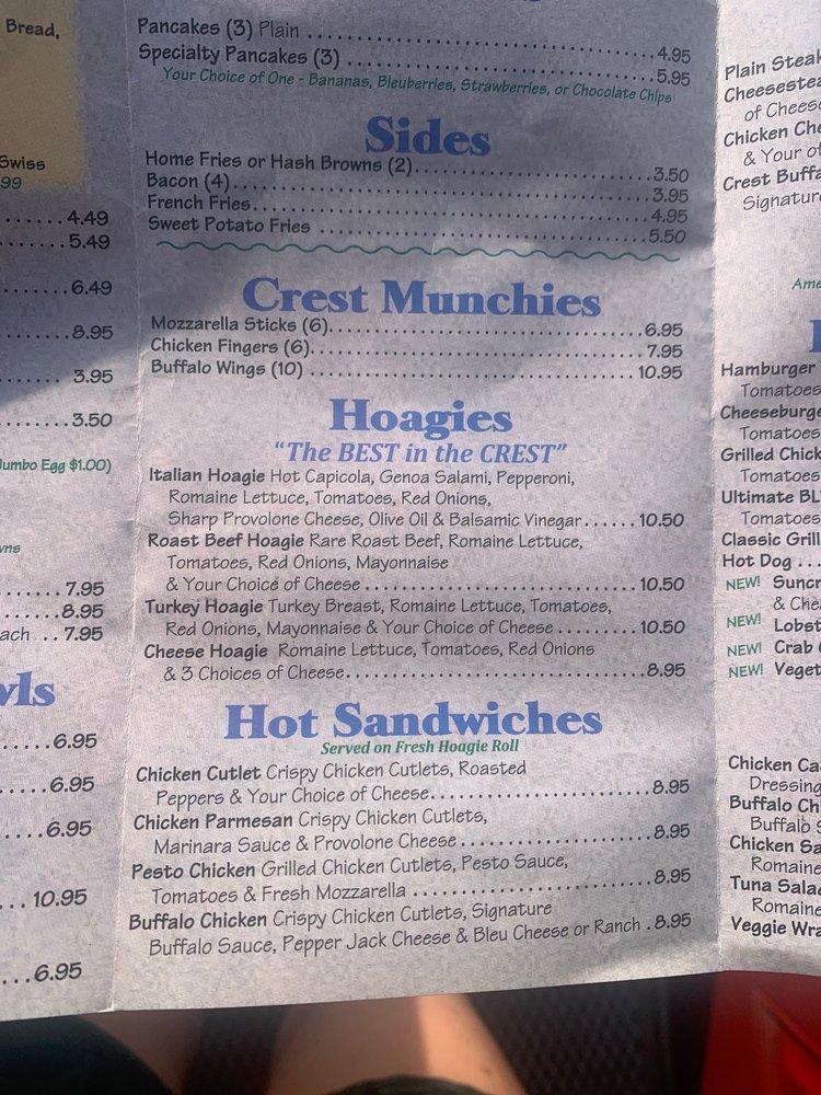 Menu at SunCrest Market restaurant, Wildwood Crest