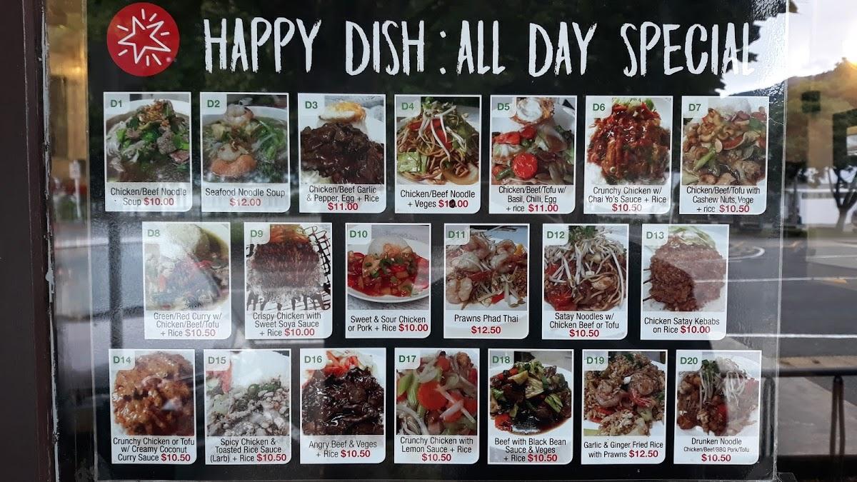 Menu at Chaiyo Restaurant, Nelson City, Nelson