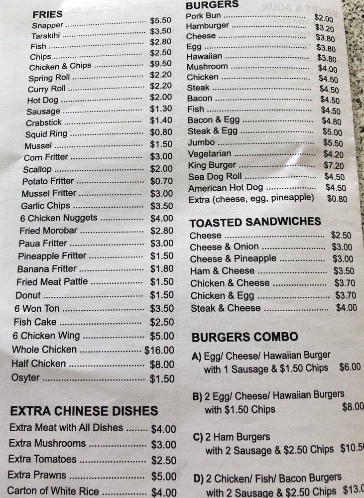 Menu at Dragon Horse Takeaways Onehunga fast food, Auckland, 284 ...