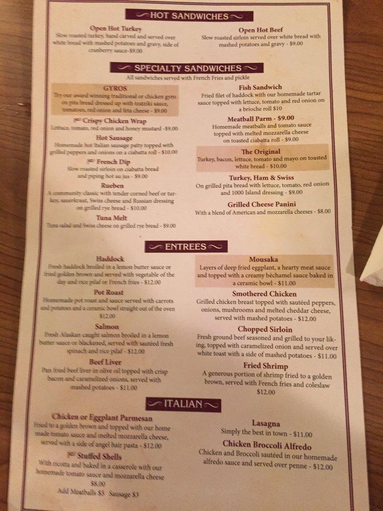 Menu at Community Restaurant, Cortland