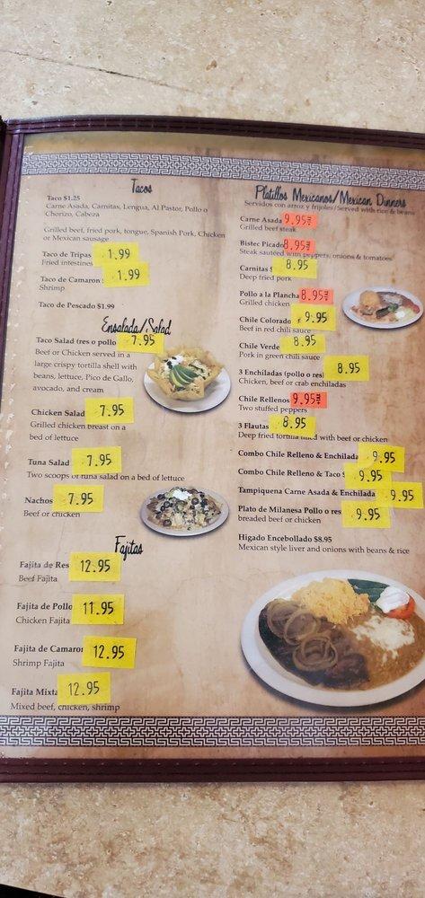Carta del restaurante Kiko's Mexican Grill, Pico Rivera, Beverly Blvd