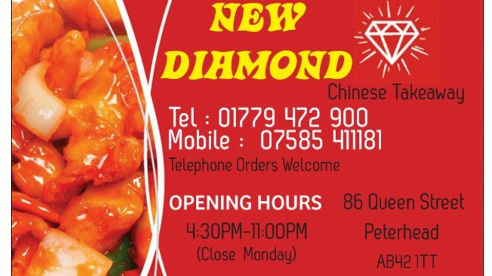 New Diamond in Peterhead - Restaurant menu and reviews
