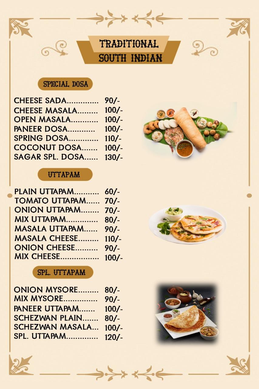 Menu at Sagar Fresh Food, Anjar