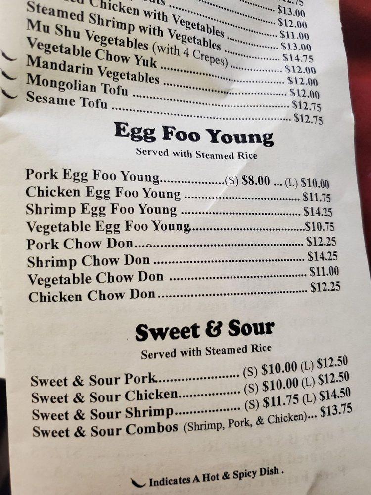 Menu at Ocean Garden restaurant, Reedsport, Winchester Ave