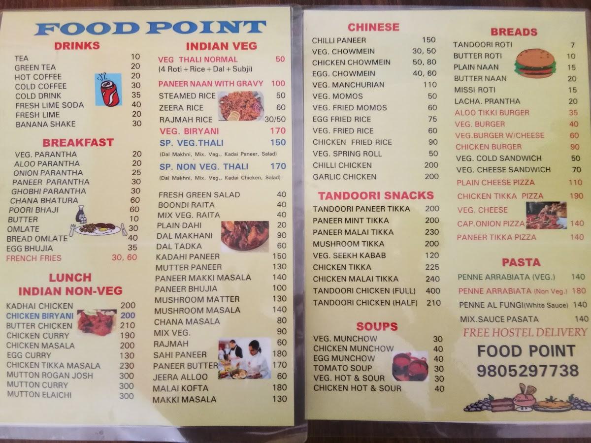 Menu at Ajay Food Point, Solan