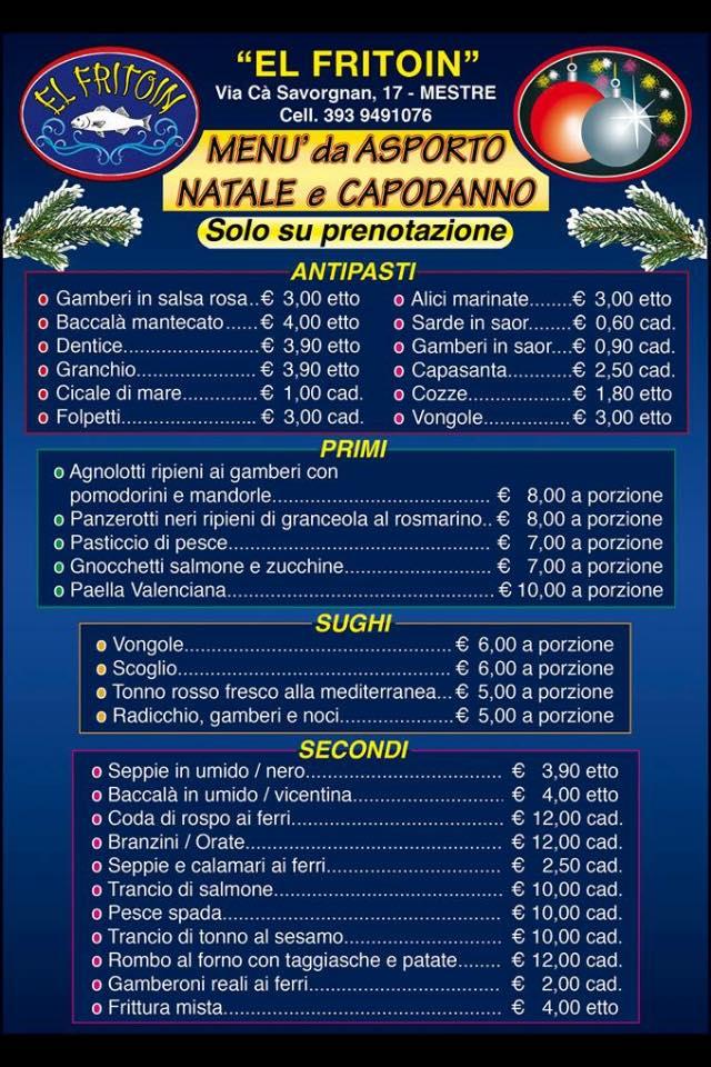 Menu at El Fritoin dal 1983 restaurant, Venice