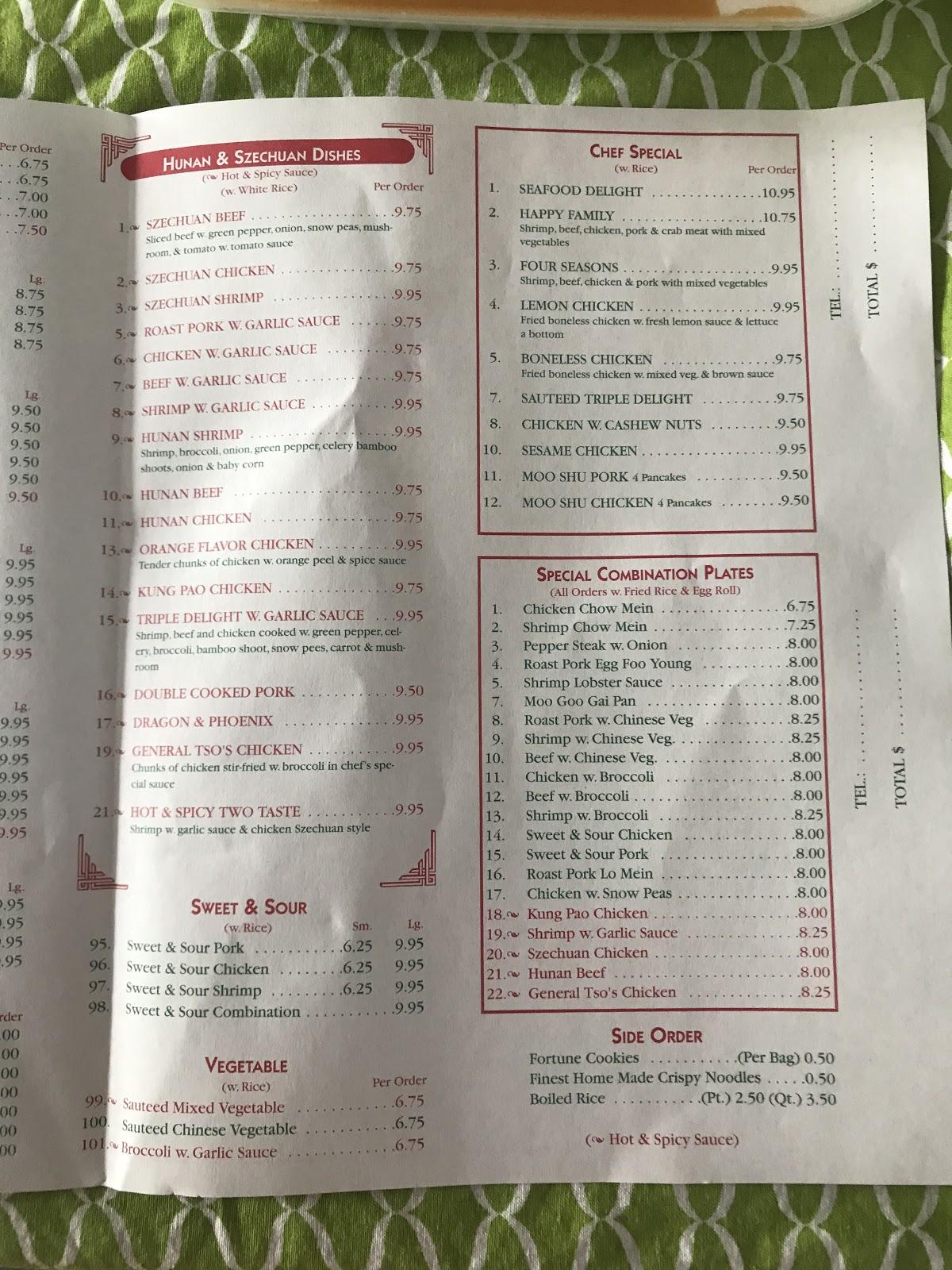 Menu at Fu Sing restaurant, Willard, 111 Blossom Centre Blvd