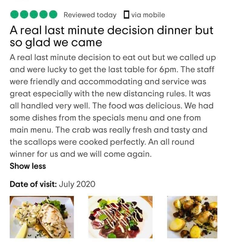 Menu at Regatta Restaurant, Aldeburgh