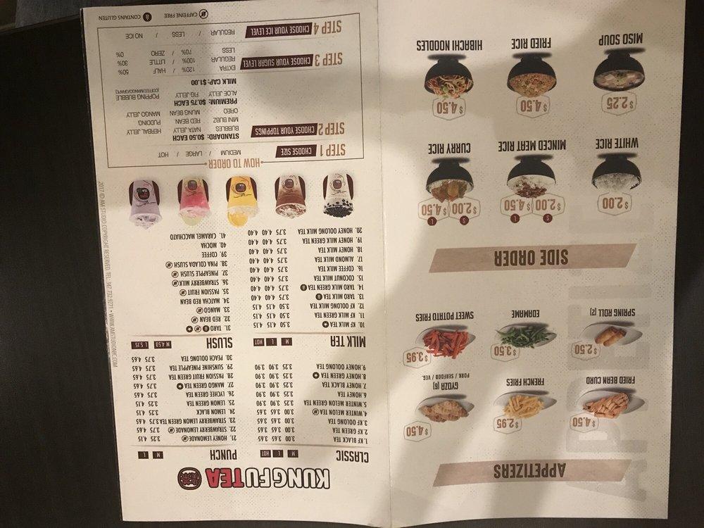 Menu at Token Ramen & Kung Fu Tea restaurant, Riverview