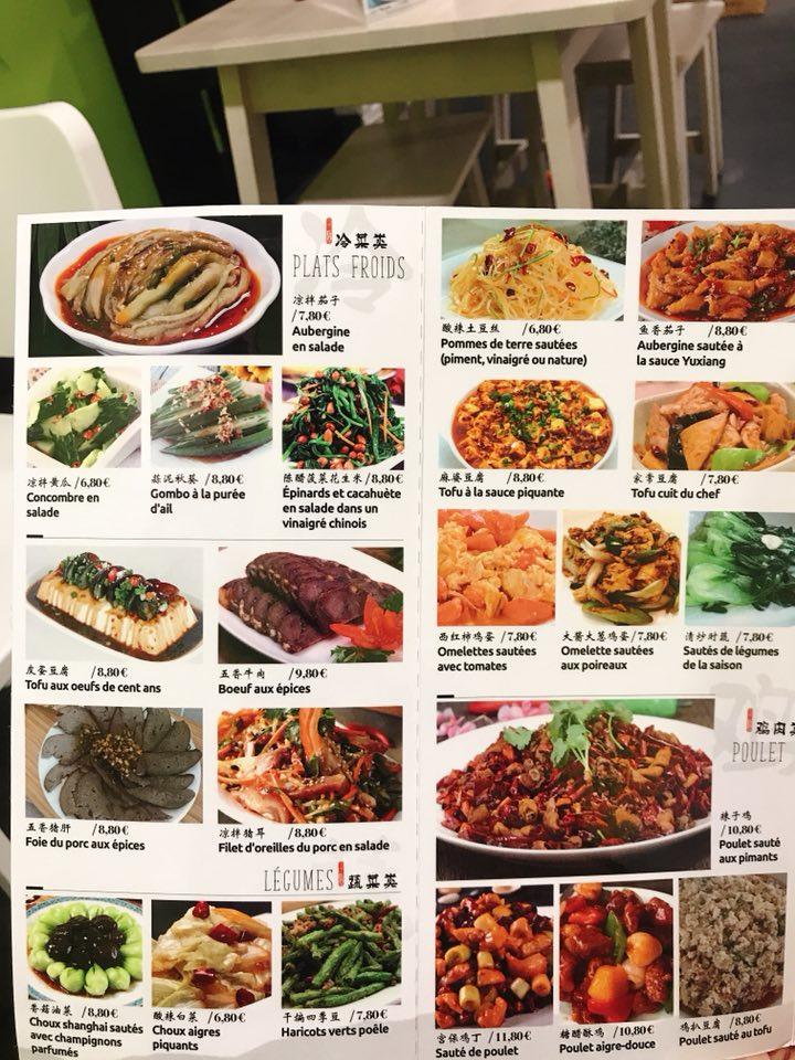 Menu au CHEZ CHEF LI 李小厨 restaurant, Bordeaux