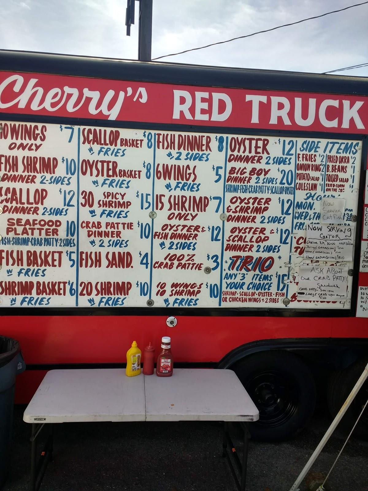Меню ресторана Cherry Red Food Truck, Джексонвилл