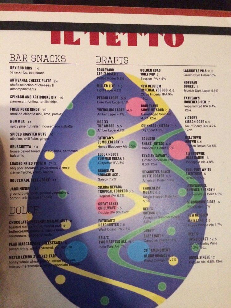 Menu at Sienna Mercato pub & bar, Pittsburgh, 942 Penn Ave