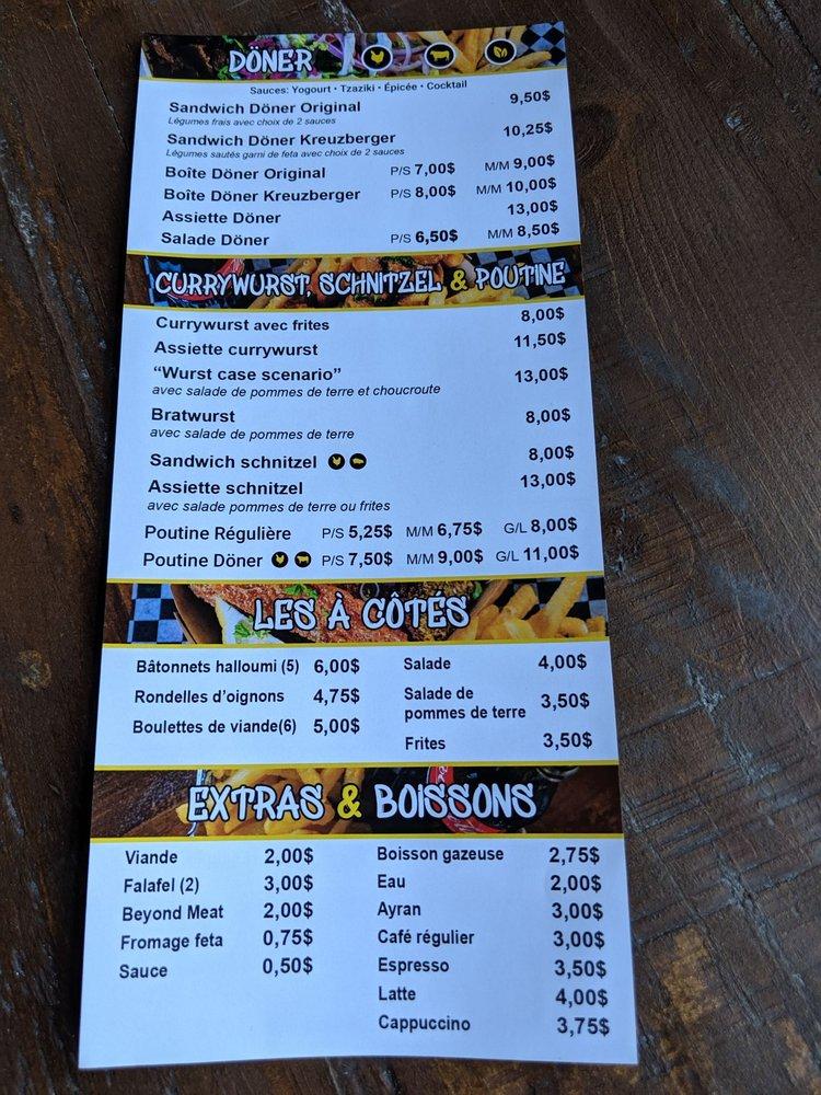 Menu at Station Berlin - Cuisine de rue allemande - Bières artisanales ...