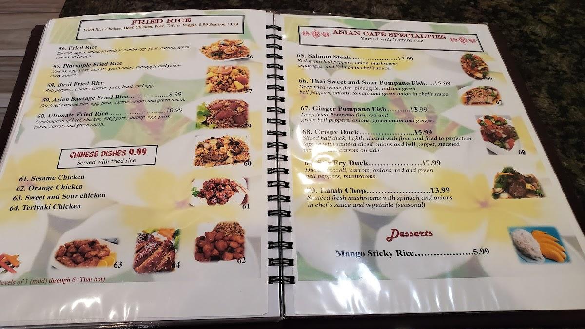 Menu at Asian Cafe, Fort Smith