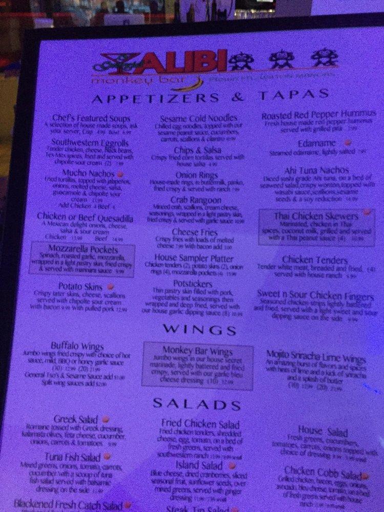 Menu at Georgie's Alibi Monkey Bar, Wilton Manors, Wilton Dr