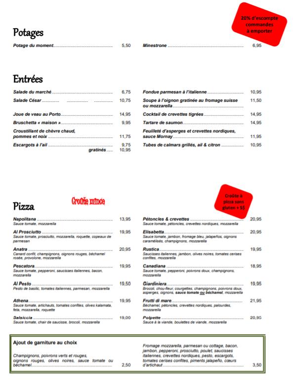 Menu au Maison Du Spaghetti Dupont Joliette restaurant, Joliette