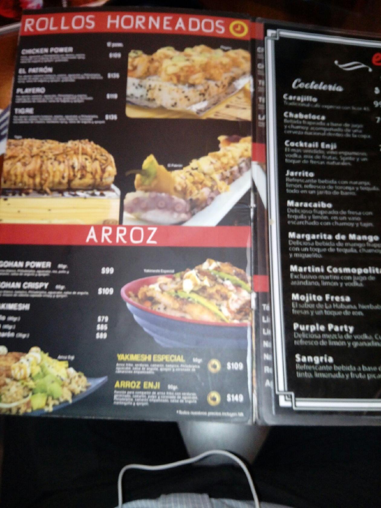 Menu at Enji Sushi Plaza Ventura restaurant, Culiacán, Blvrd Alfonso ...