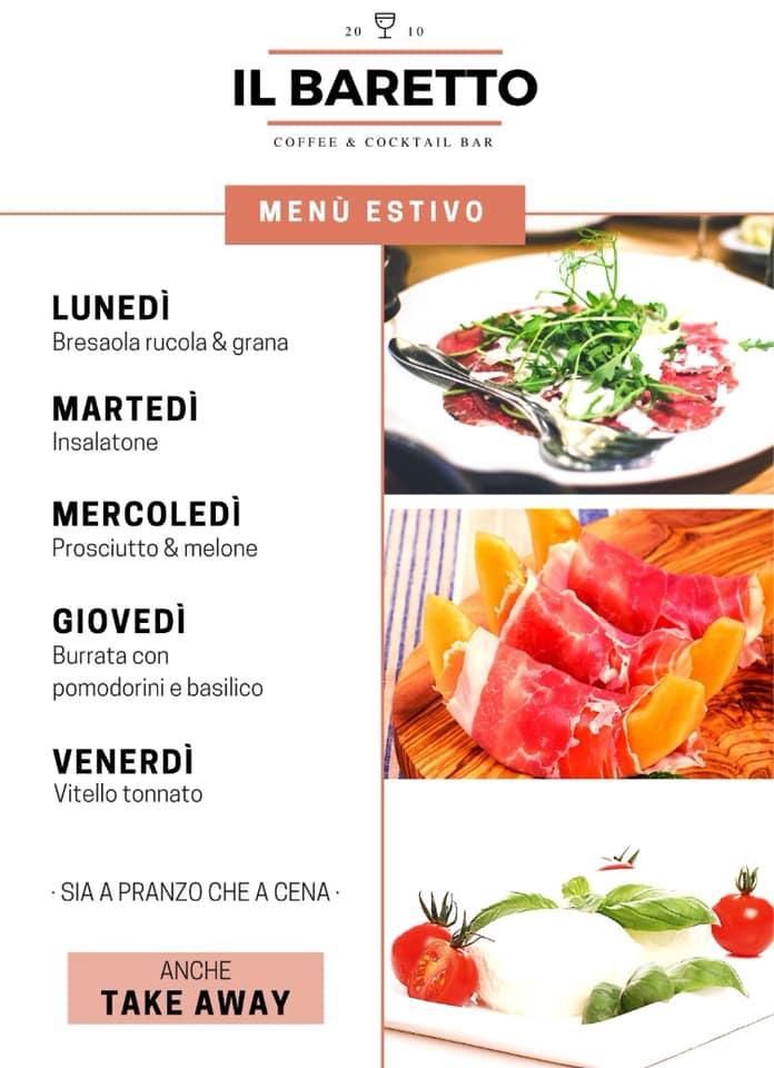 Menu at Il Baretto, Moltrasio, Via Roma