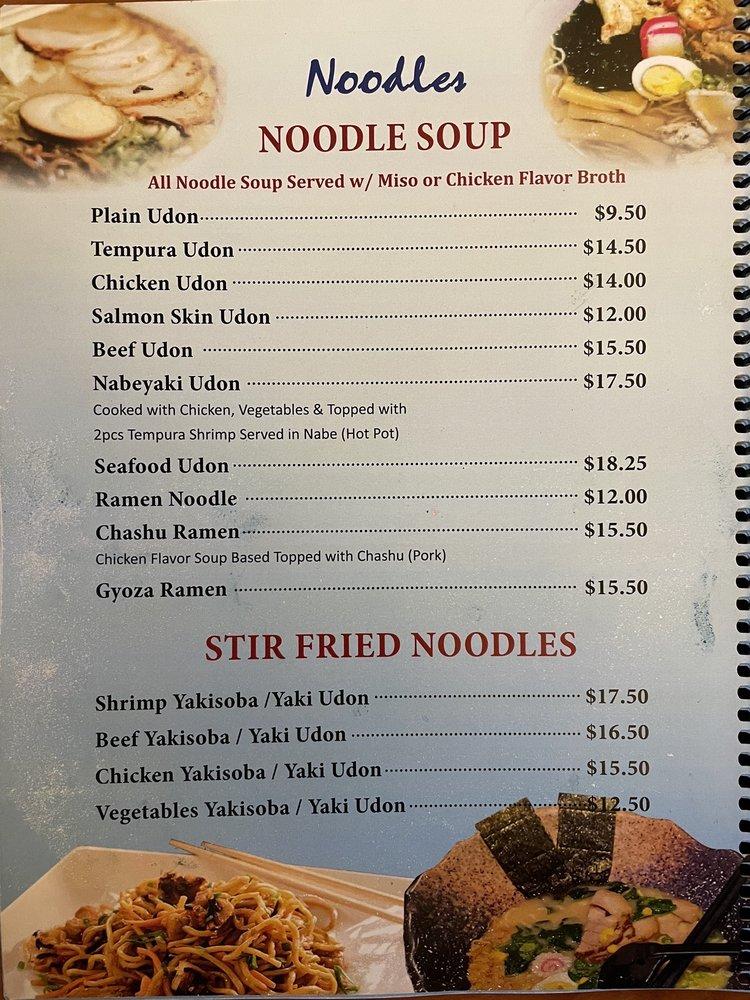 Menu at sora sushi (sushi channel) restaurant, Kelso