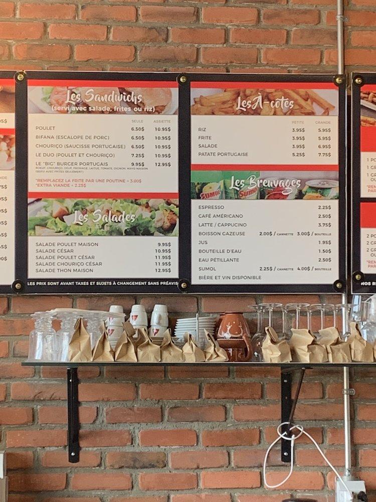 Menu at Barcelos (Mont-St-Hilaire), Mont-Saint-Hilaire