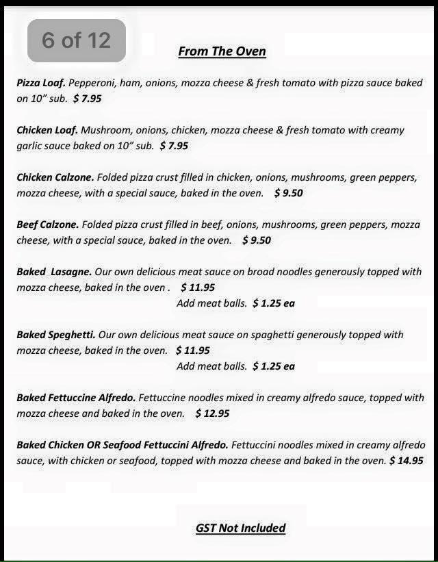 Menu at Max's Drive-in Restaurant, Bashaw
