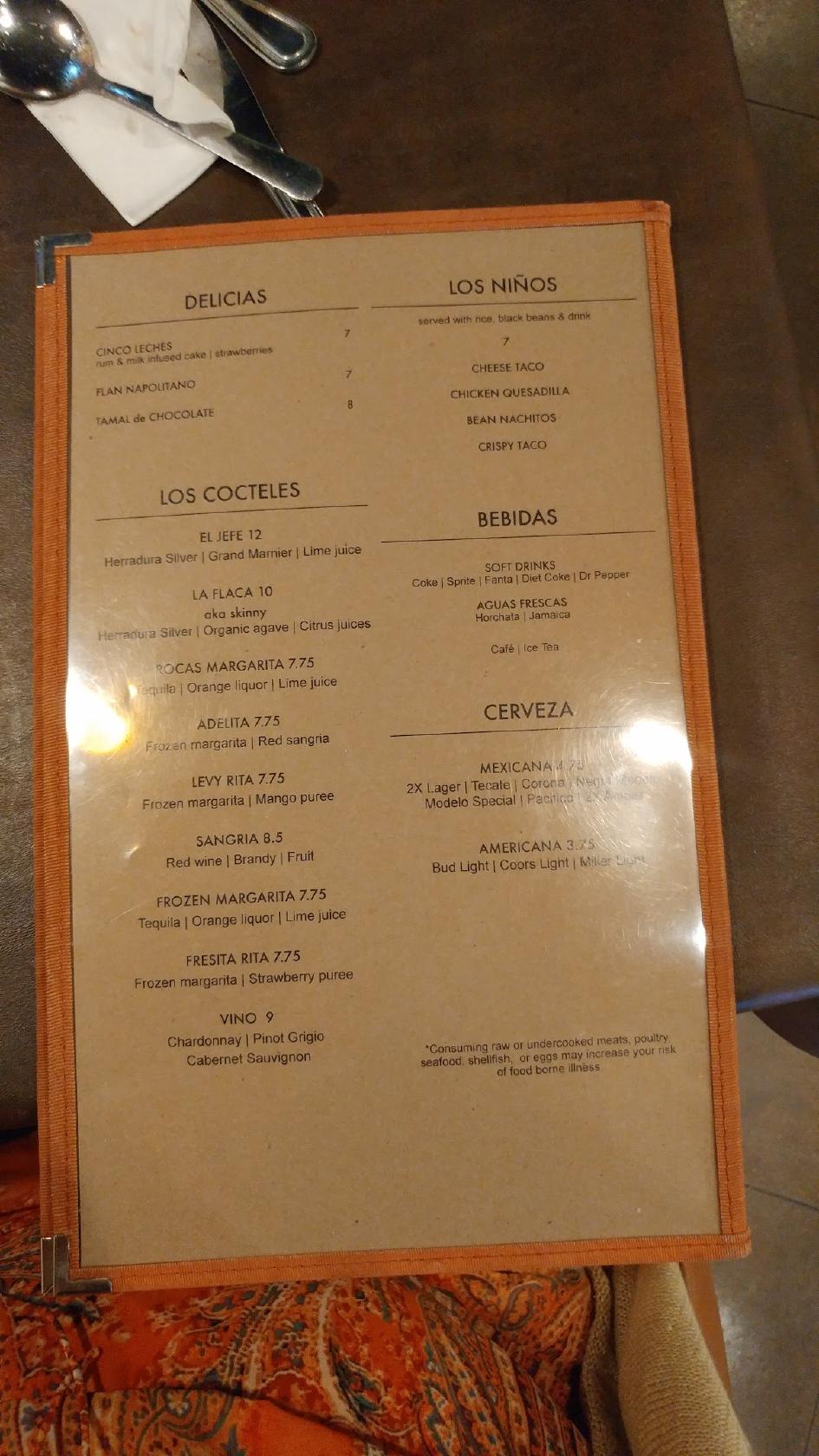 Menu at Mi Cocula Mexican Grill restaurant, Fort Worth