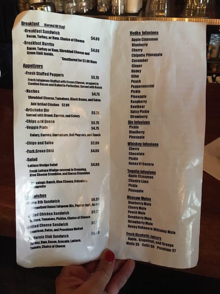 Menu at The Refinery pub & bar, Denver