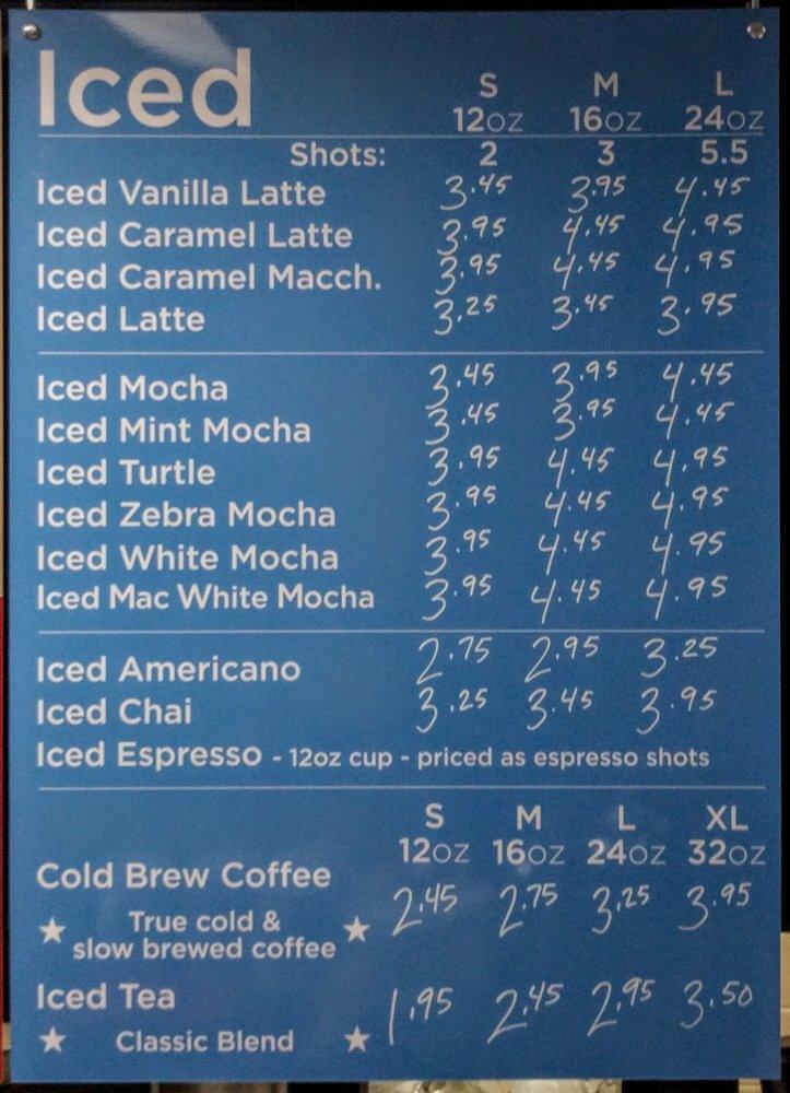 Menu at Code Blu Coffee pub & bar, Minneapolis