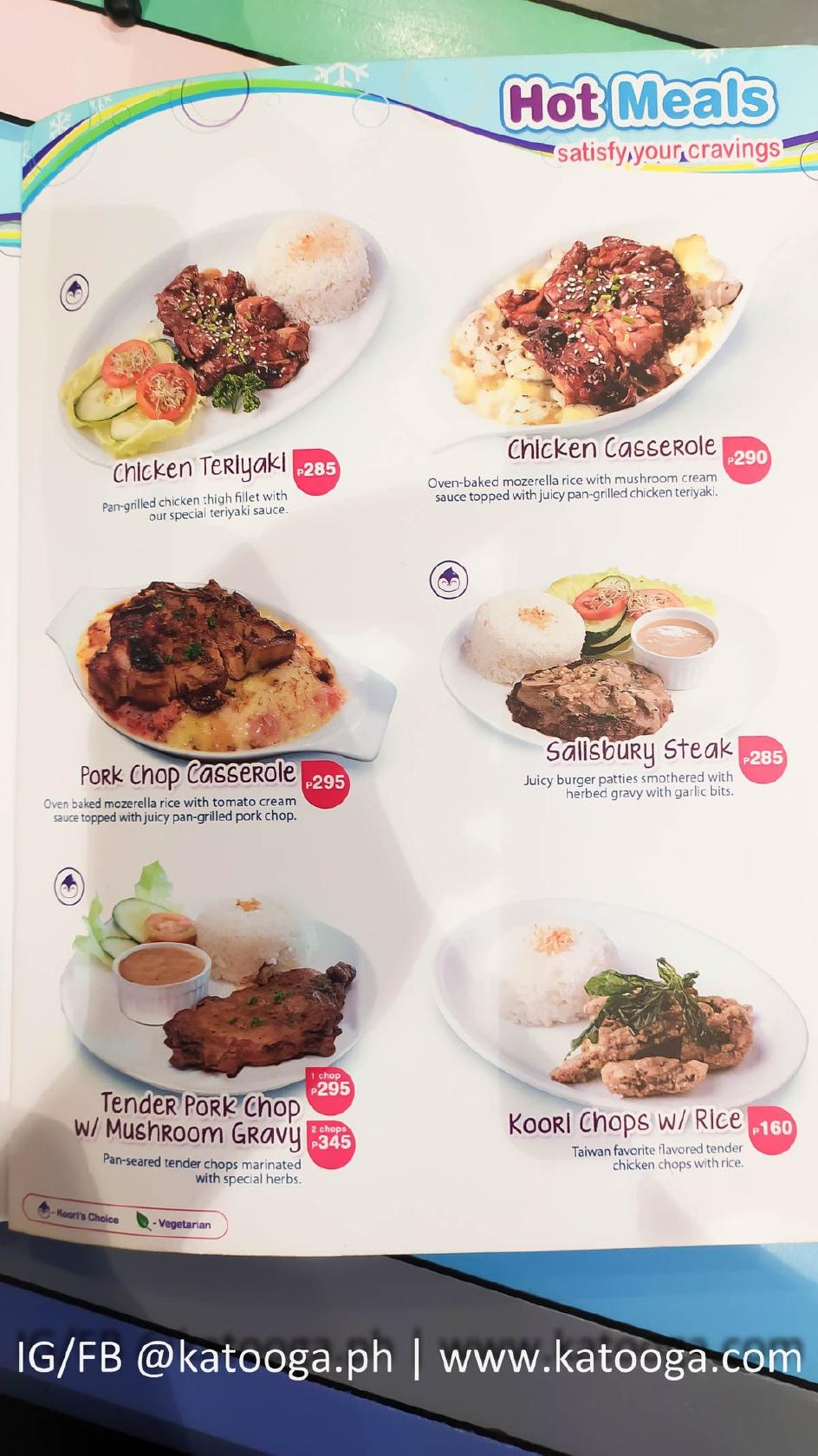 Menu at Cold Layers Cafe, Las Pinas, 92G6+FH3