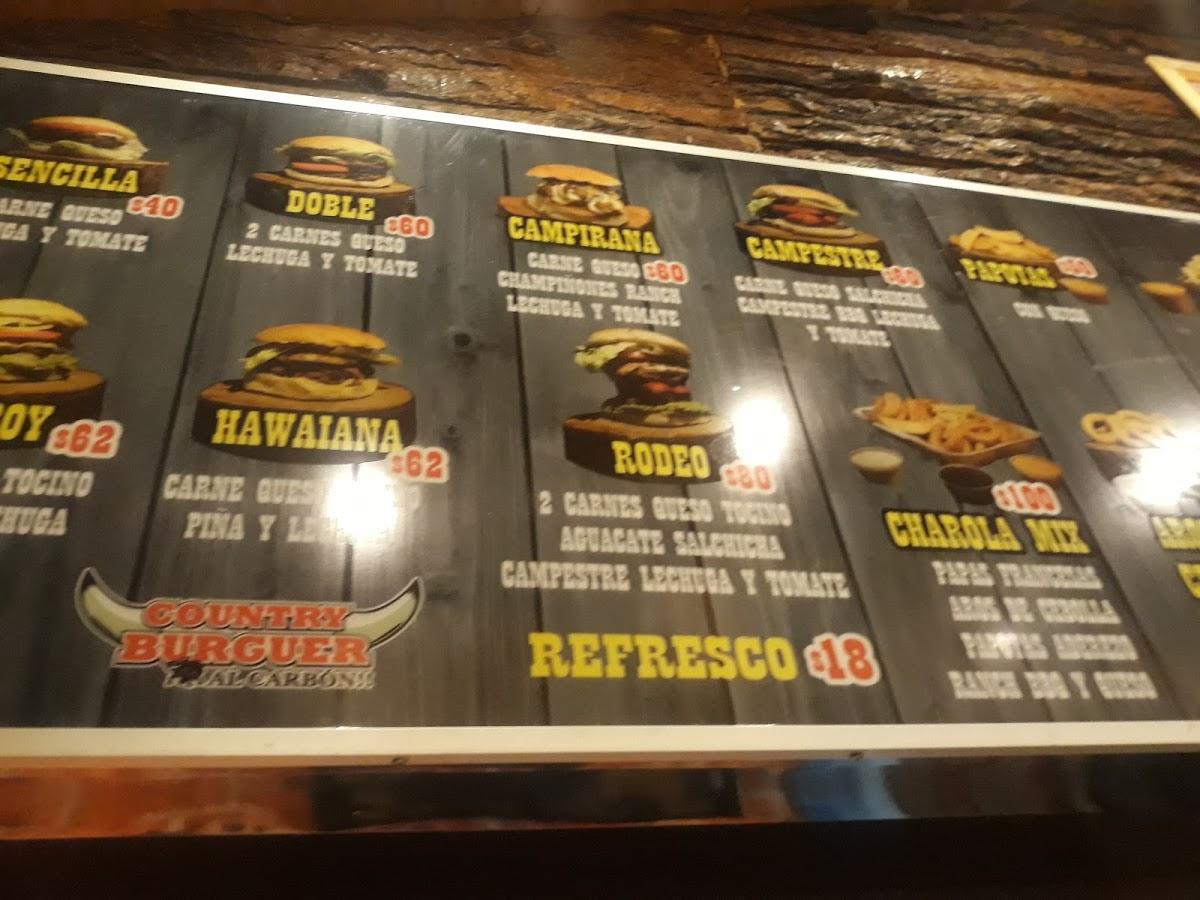 Menu at Country Burguer restaurant, Chihuahua, Av. Guillermo Prieto ...