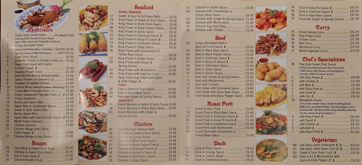 Menu at Eatzen Chinese Restaurant, Llanelli