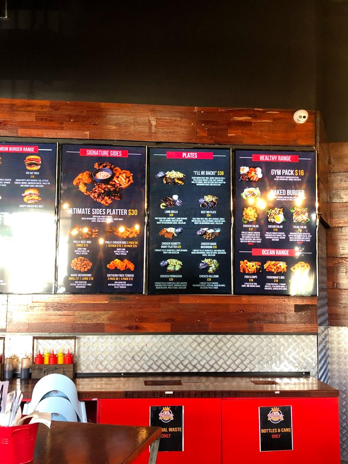 Menu at Philliez Edmonson park restaurant, Edmondson Park