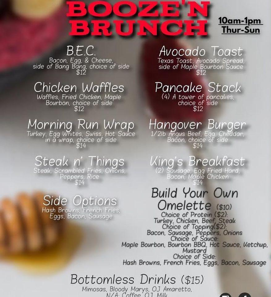 Menu at Bourbon & Brews pub & bar, Merrick