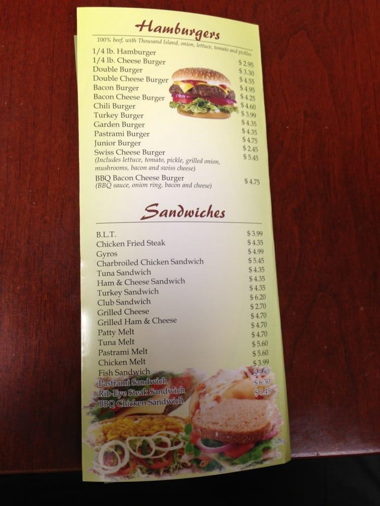 Menu at Johnie's Jr Burgers restaurant, Orange