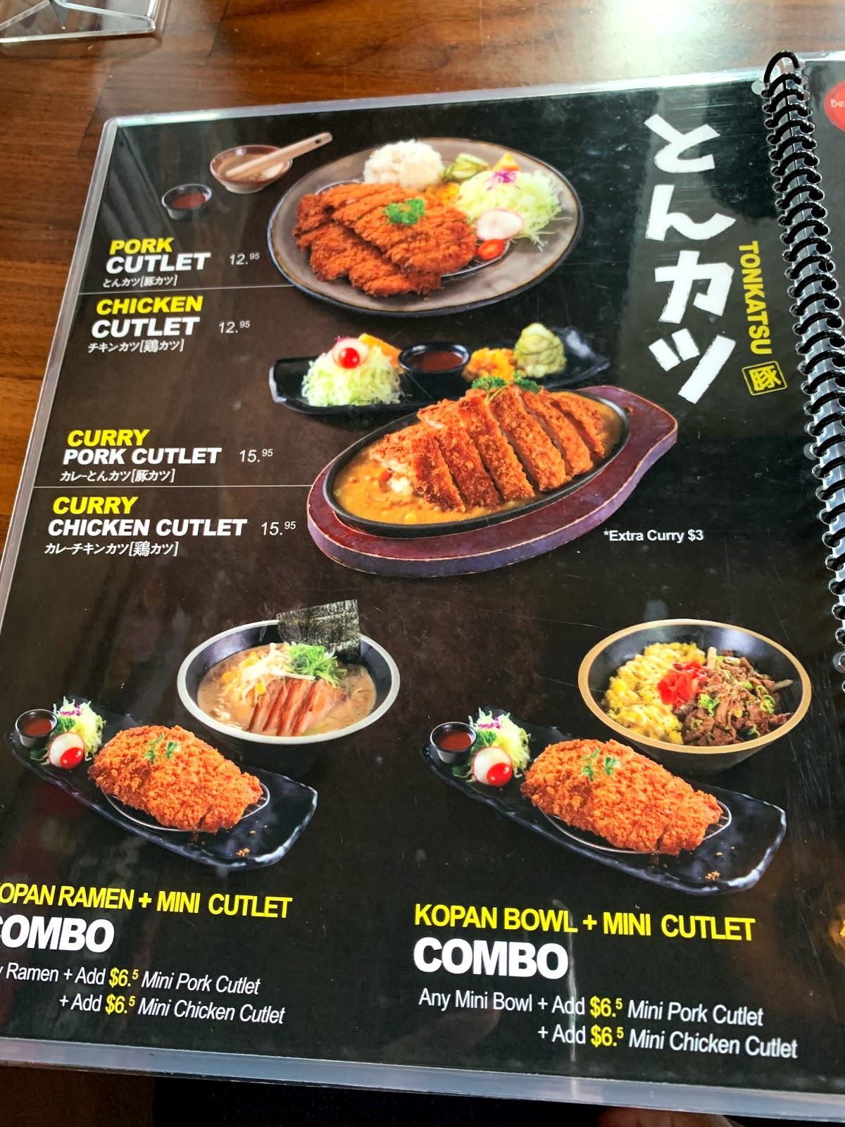 Carta del restaurante Kopan Sushi & Ramen, Garden Grove
