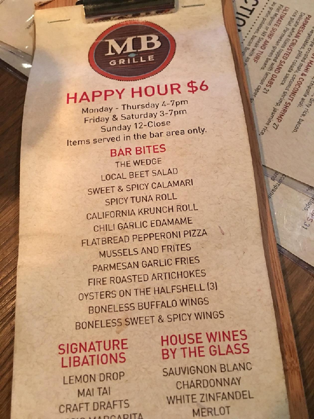 Menu at Market Broiler's MB Grille restaurant, Simi Valley, Simi Town ...
