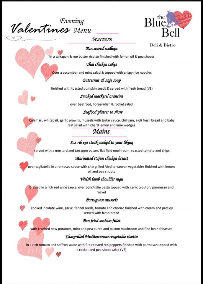Menu at The Blue Bell Bistro pub & bar, New Quay