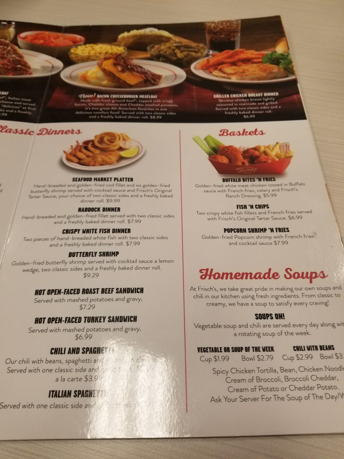 Menu at Frisch's Big Boy restaurant, Covington, 20 Kyles Ln