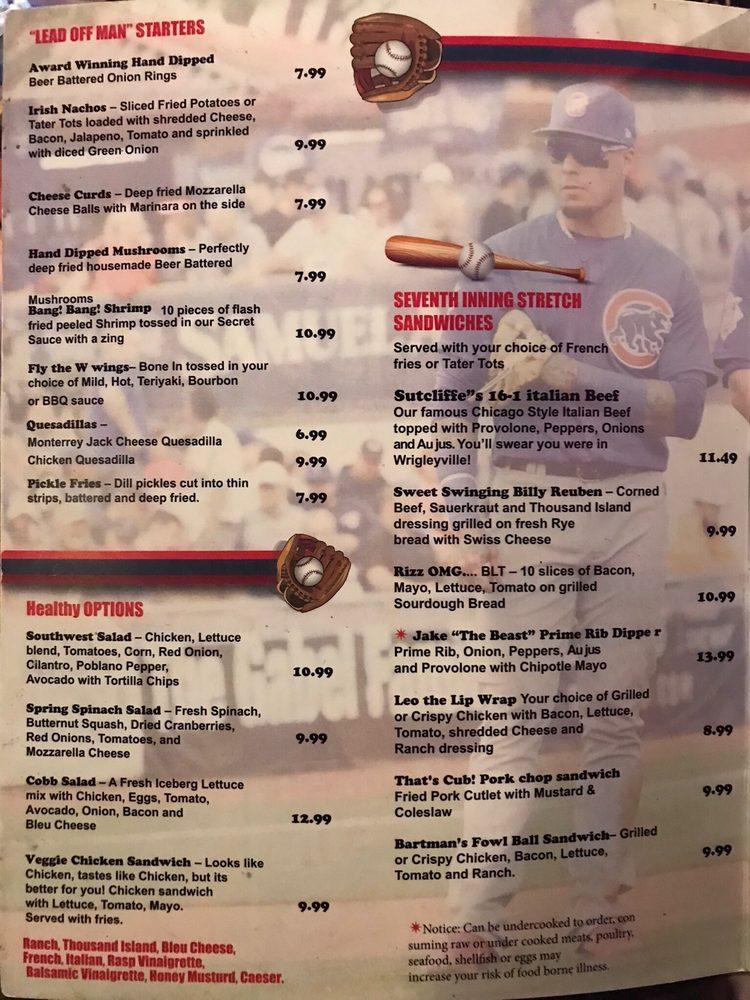 Menu at Getaway Cubbie Grille pub & bar, Bridgman