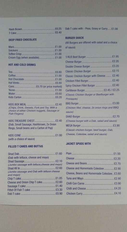 Menu at The Harbour restaurant, Blackburn, 5 Ballantrae Road