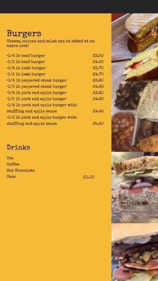 Menu at The Hungry Builder, Haverhill