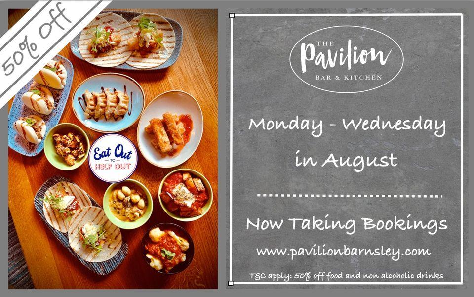 Menu at The Pavilion restaurant, Barnsley
