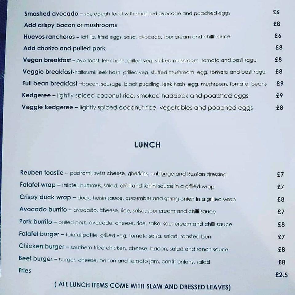 Menu at Hungry Bean Café cafe, Gloucester