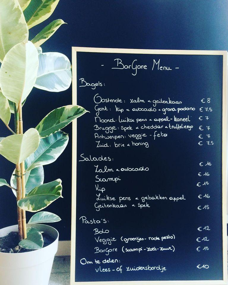 Menu at Bargare, Geraardsbergen