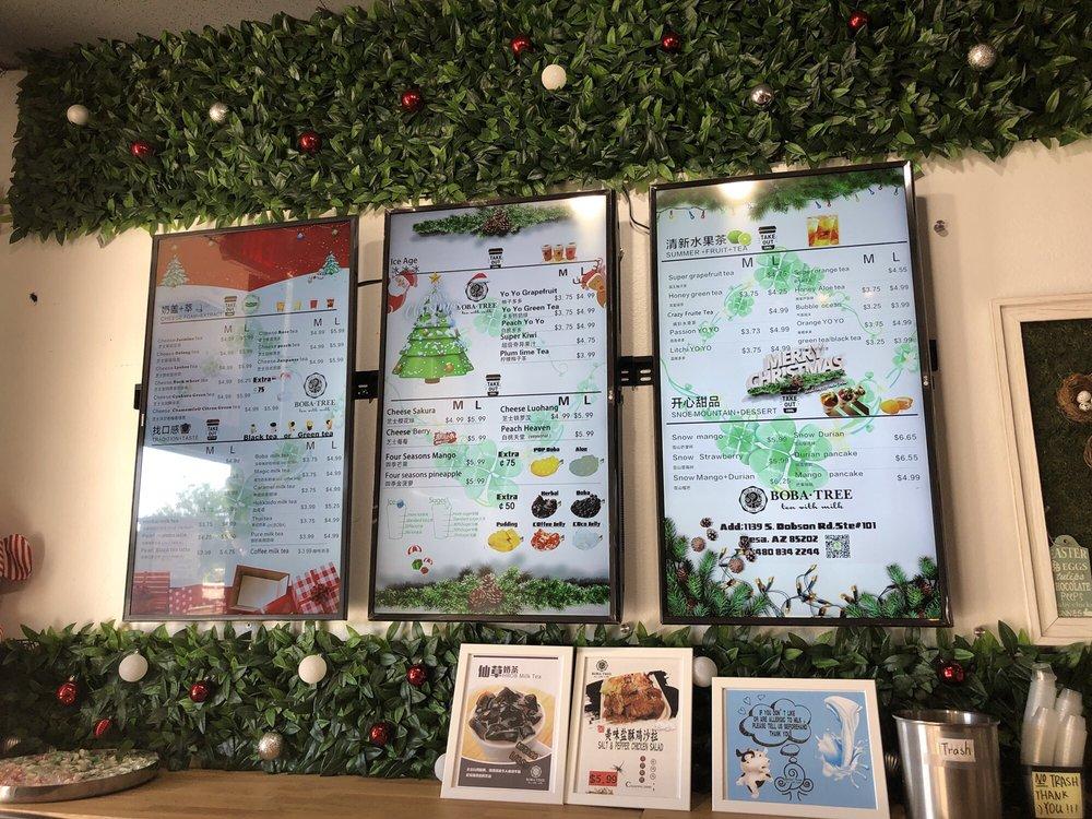 Menu at Boba Tree desserts, Mesa, S Dobson Rd