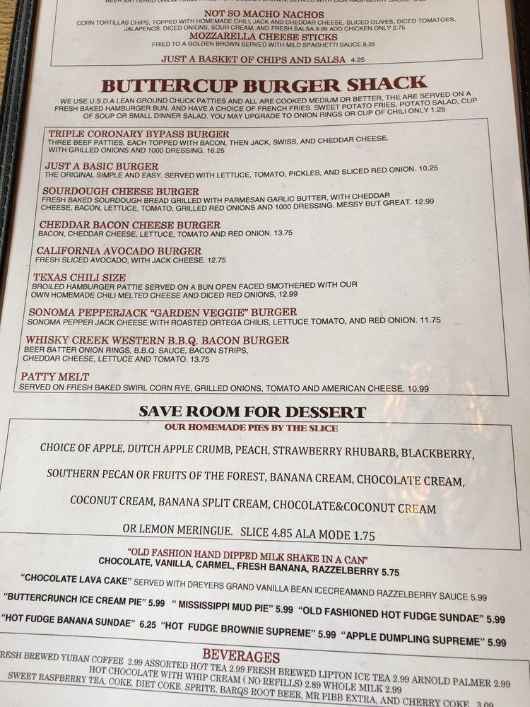 Menu at Buttercup Pantry restaurant, Placerville, 222 Main St