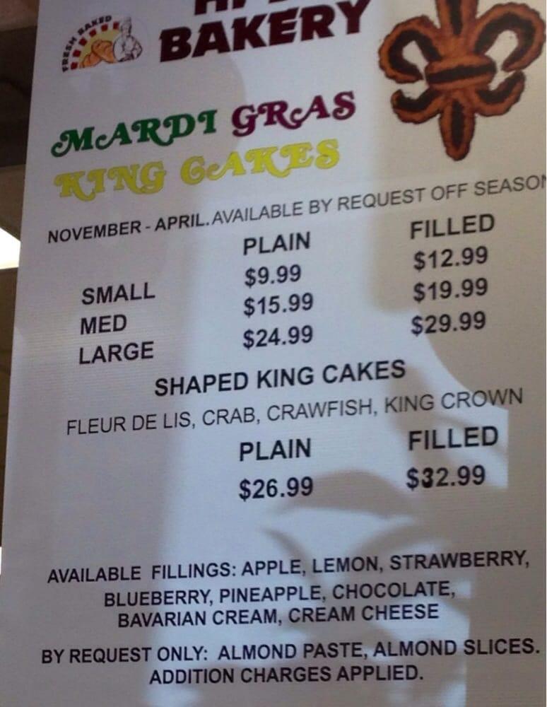 Menu at HI-Do Bakery, Terrytown