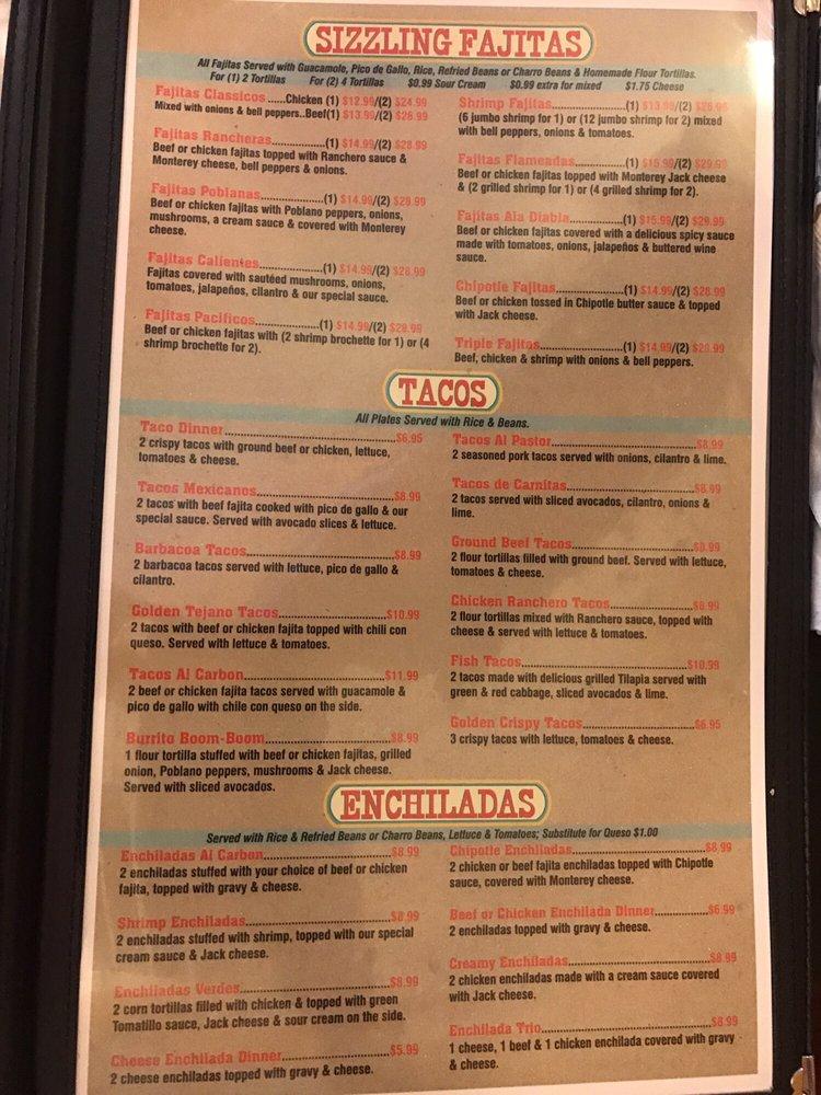 Menu at Dos Hermanos Mexican Cafe, Edna, 106 E Houston Hwy