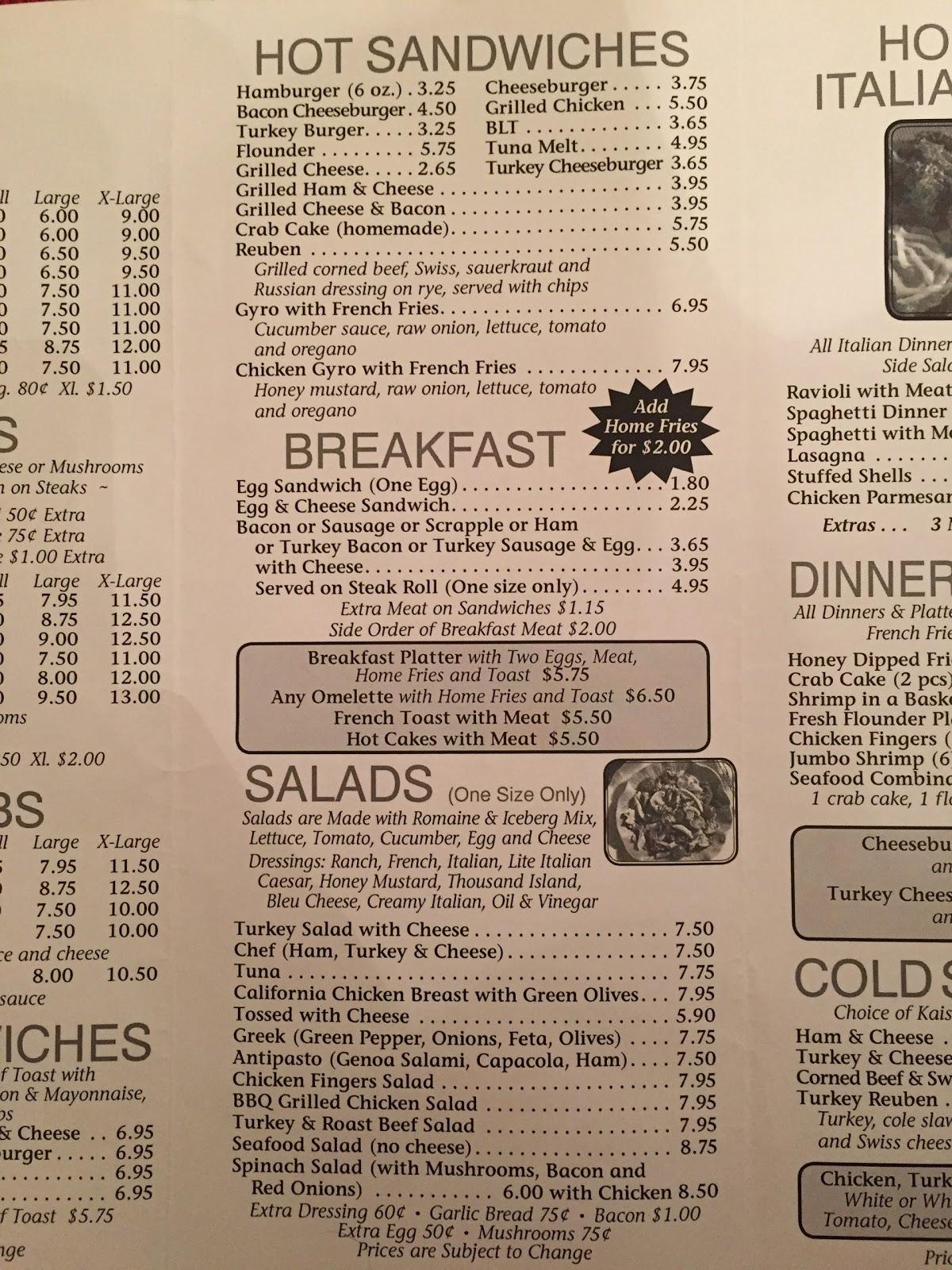 Menu at Lucy's Pizzeria & Bakery, Wilmington